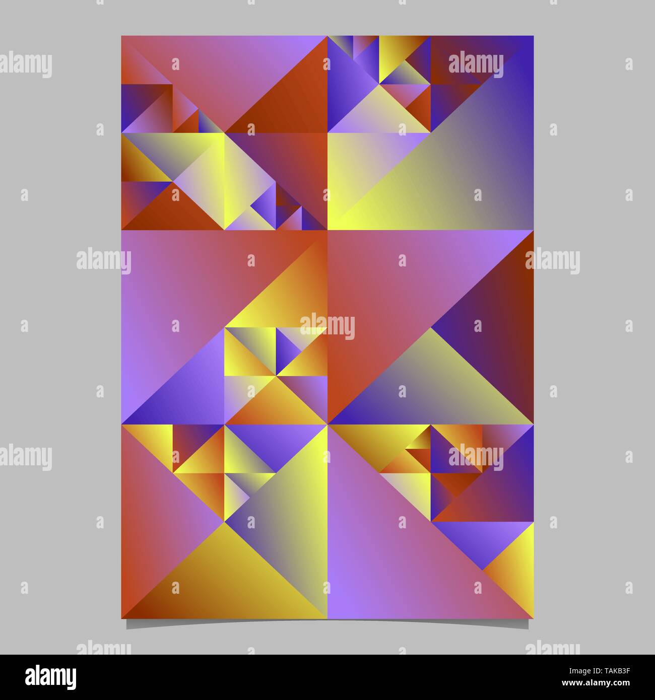 Abstract geometrical colorful triangle page template design Stock ...