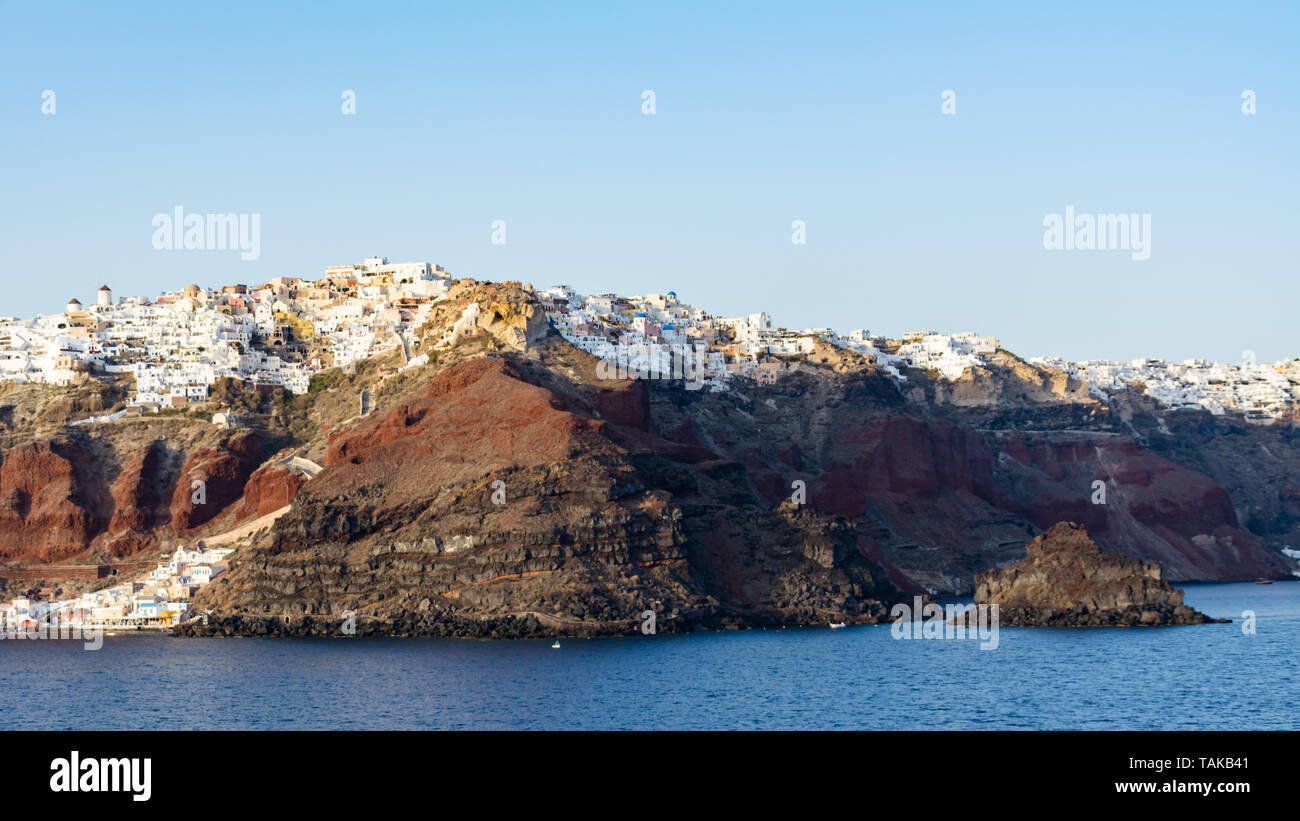 panorama of Thira (Santorini Stock Photo - Alamy