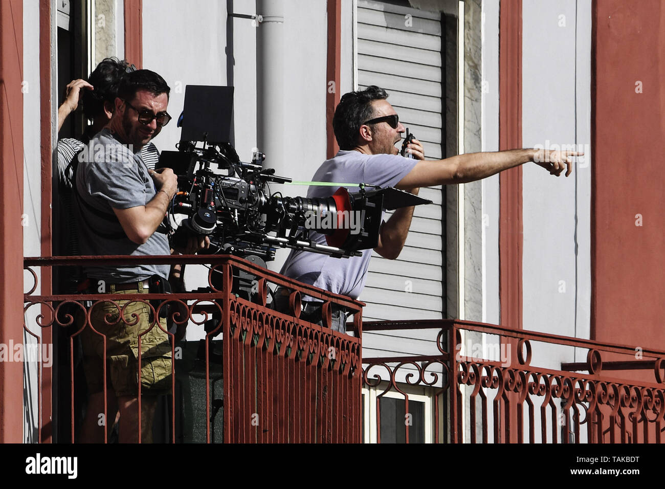 Director Saverio Costanzo on the set of the TV series 'My Brilliant ...