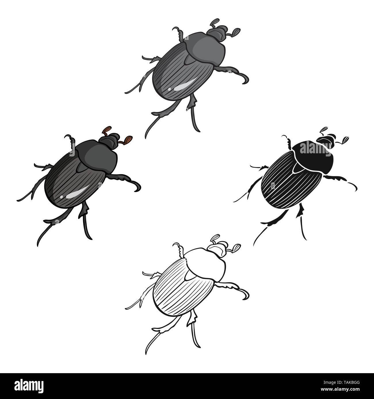 animal,arthropod,beetle,cartoon,black,coleoptera,icon,illustration ...