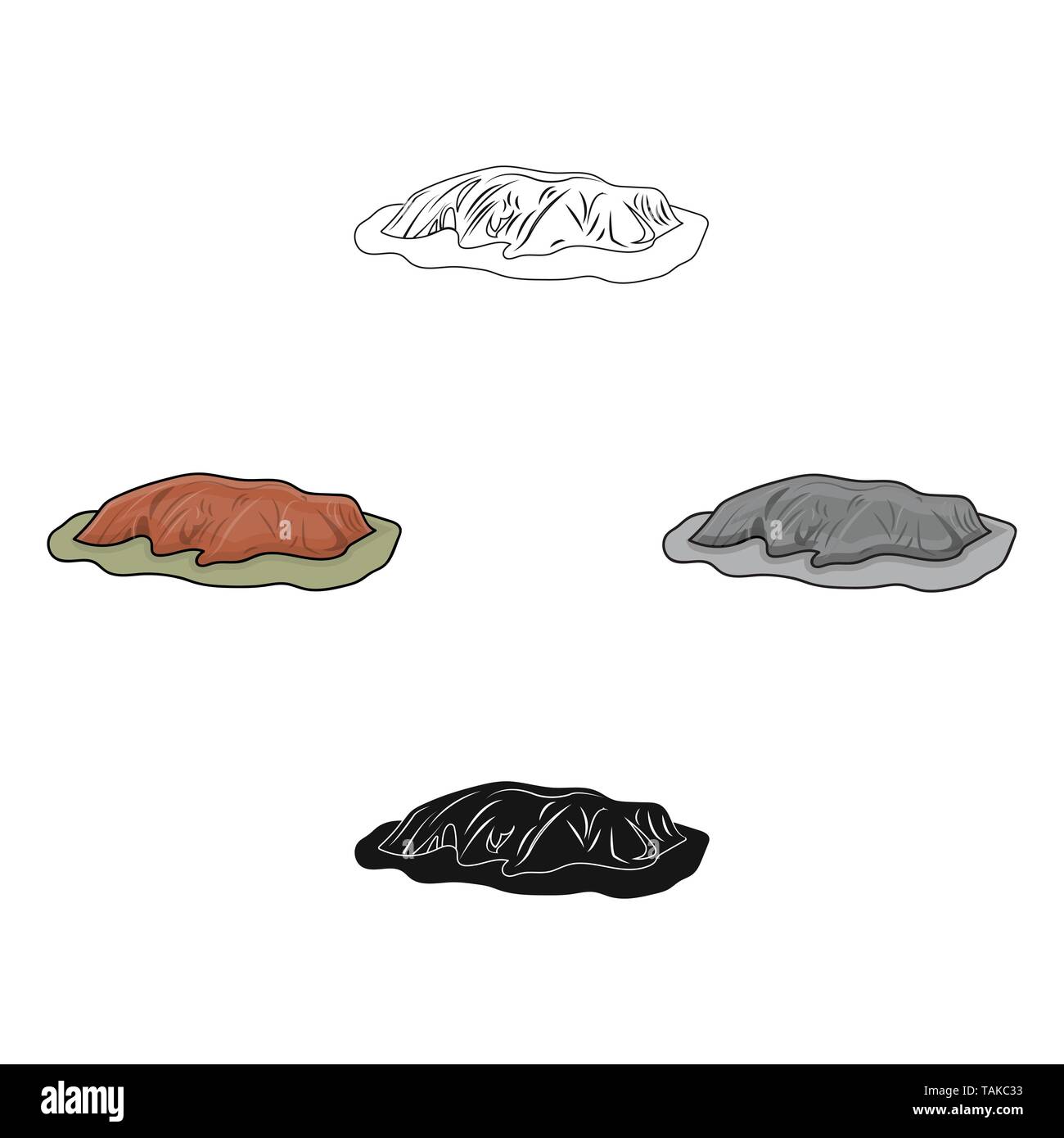 Uluru icon in cartoon,black design isolated on white background ...