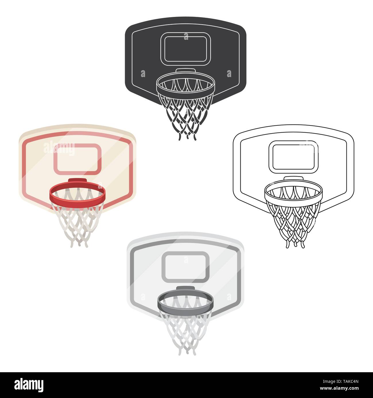 Shield with basket.Basketball single icon in cartoon,black style vector ...