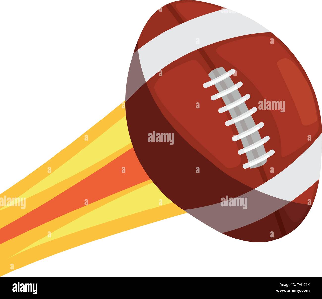 flying rugby ball sport vector illustration design Stock Vector Image ...