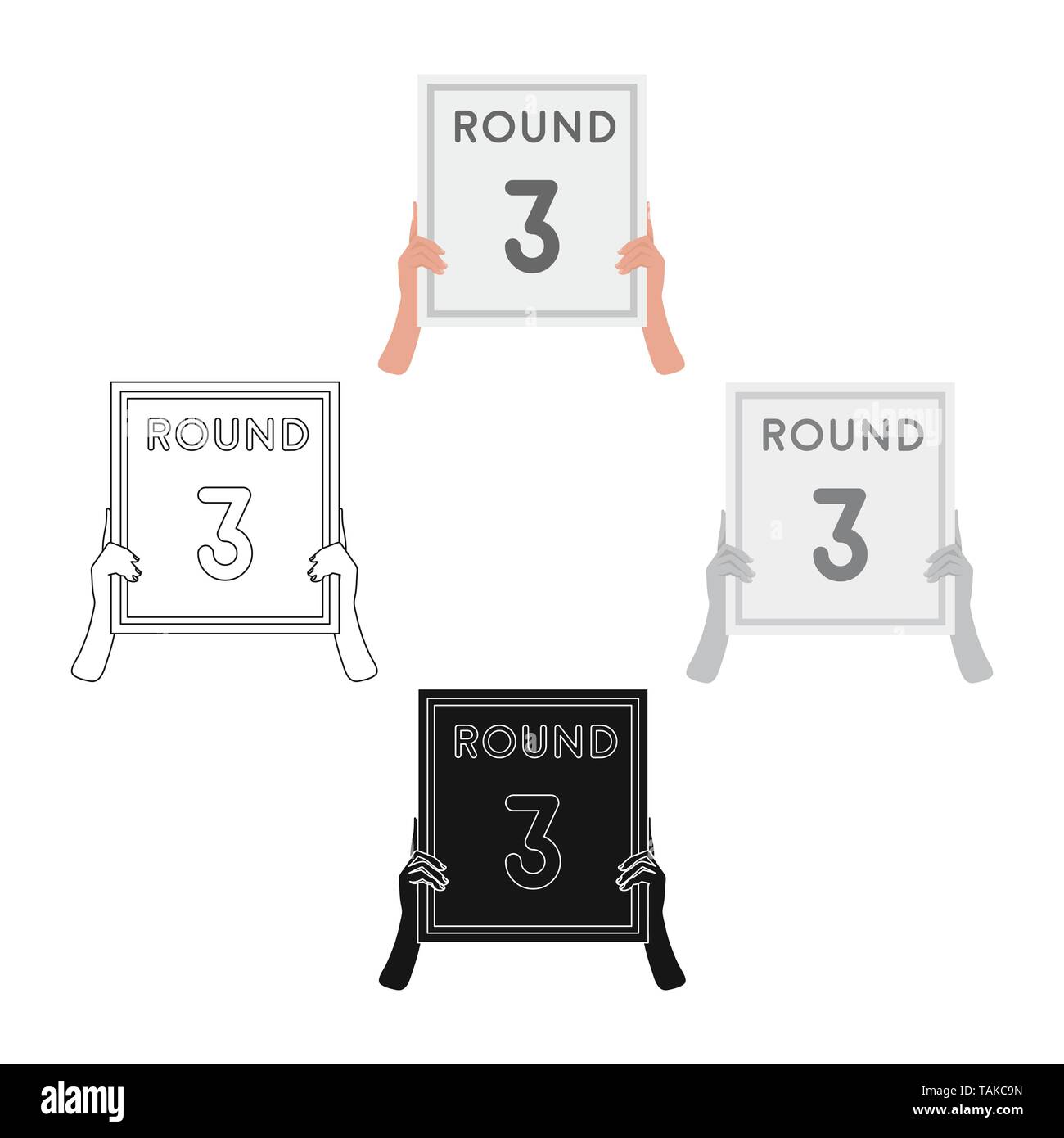 Boxing ring board icon in cartoon,black style isolated on white ...