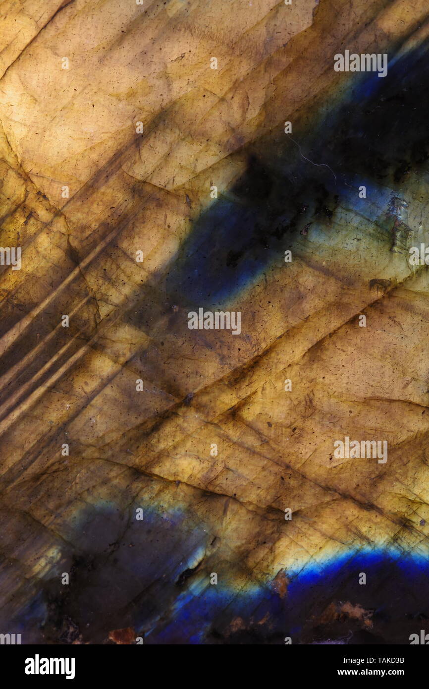 Labradorite Crystal Displaying Colourful Labradorescence, Iridescence ...