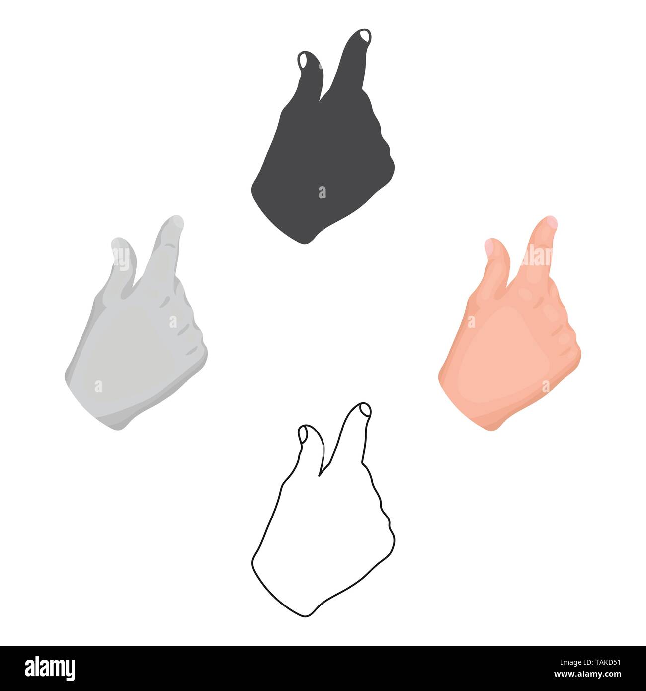 Zoom in gesture icon in cartoon,black style isolated on white ...