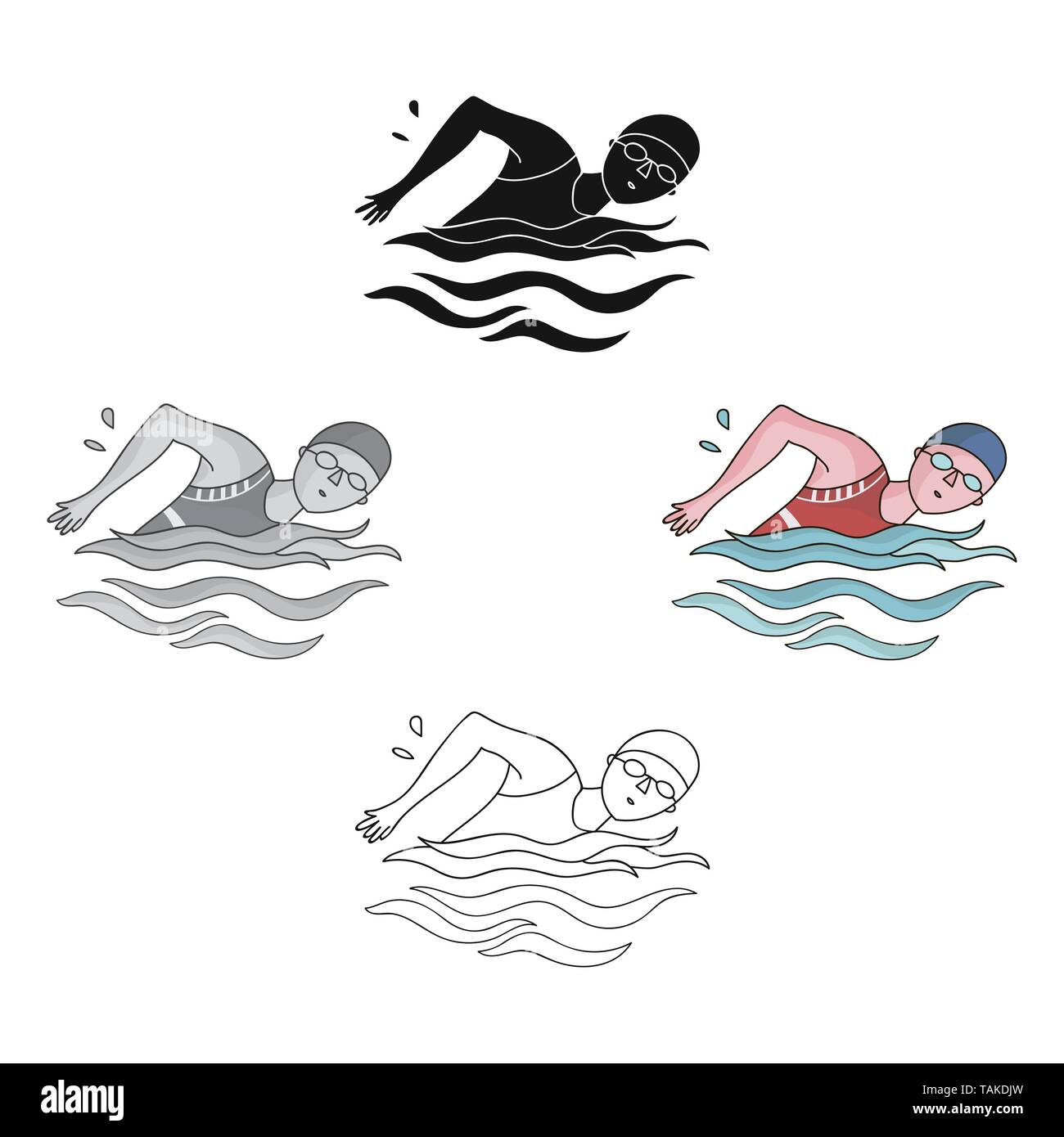 Olympic Swimming Icon