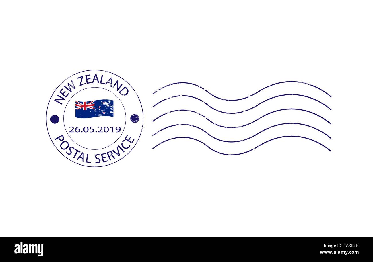 New Zealand post stamp. Vector illustration EPS10 on white background ...