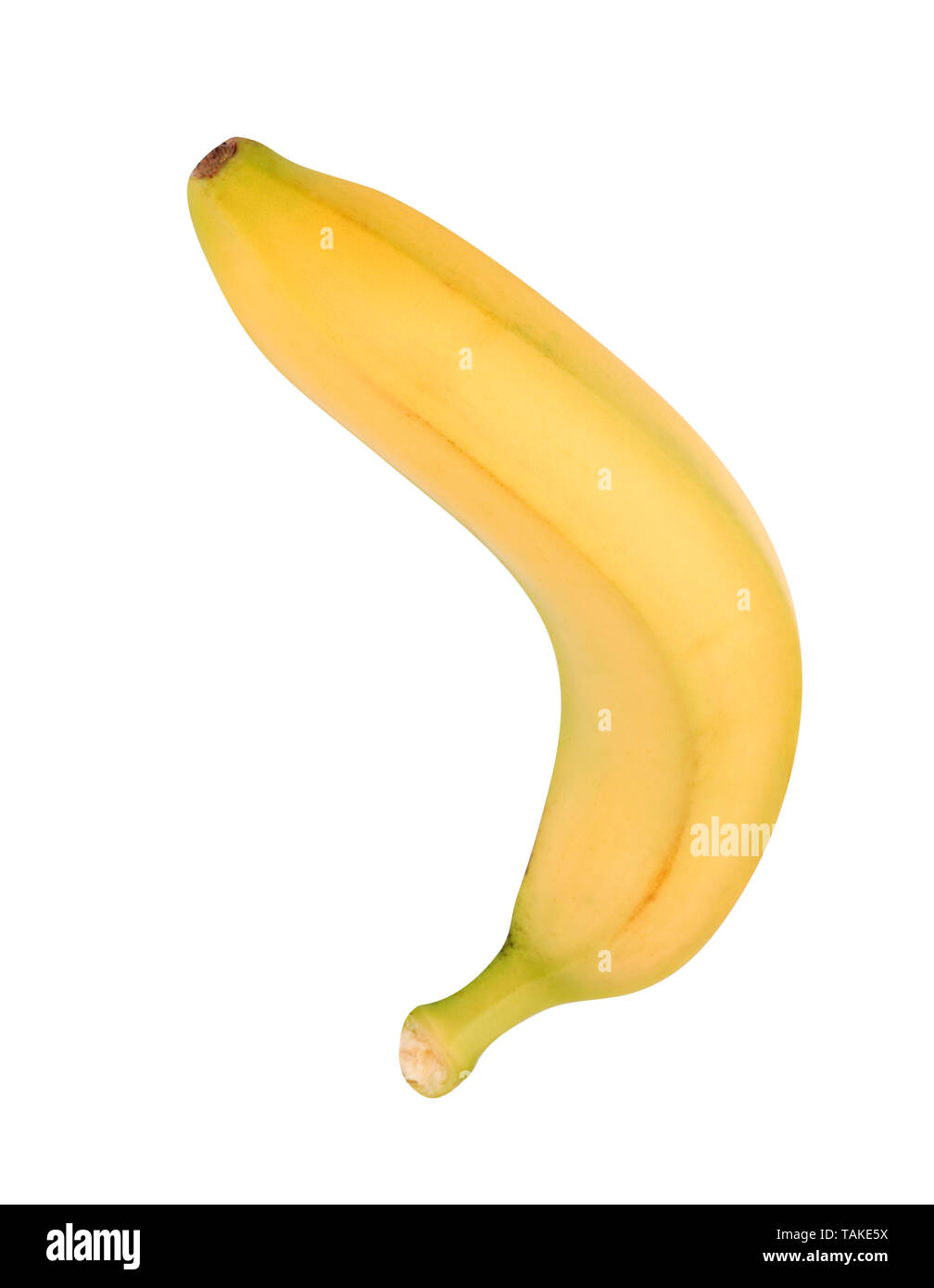 Yellow Banana Isolated Stock Photo - Alamy