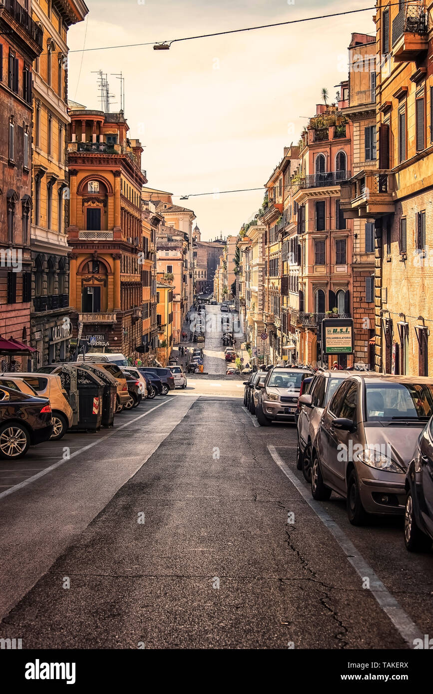Beautiful roman street hi-res stock photography and images - Alamy
