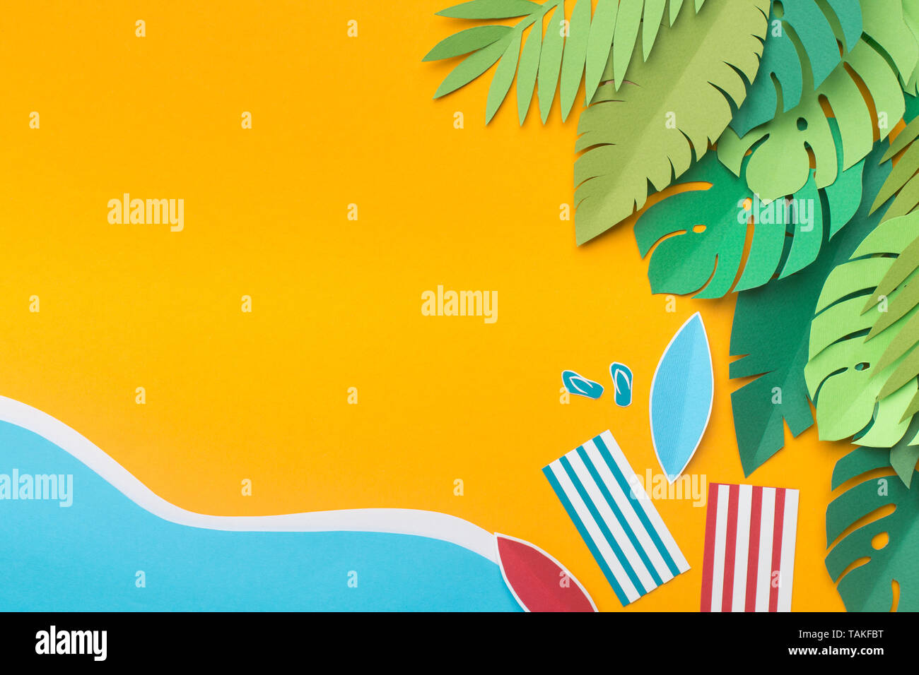 Top view tropical paper hi-res stock photography and images - Alamy