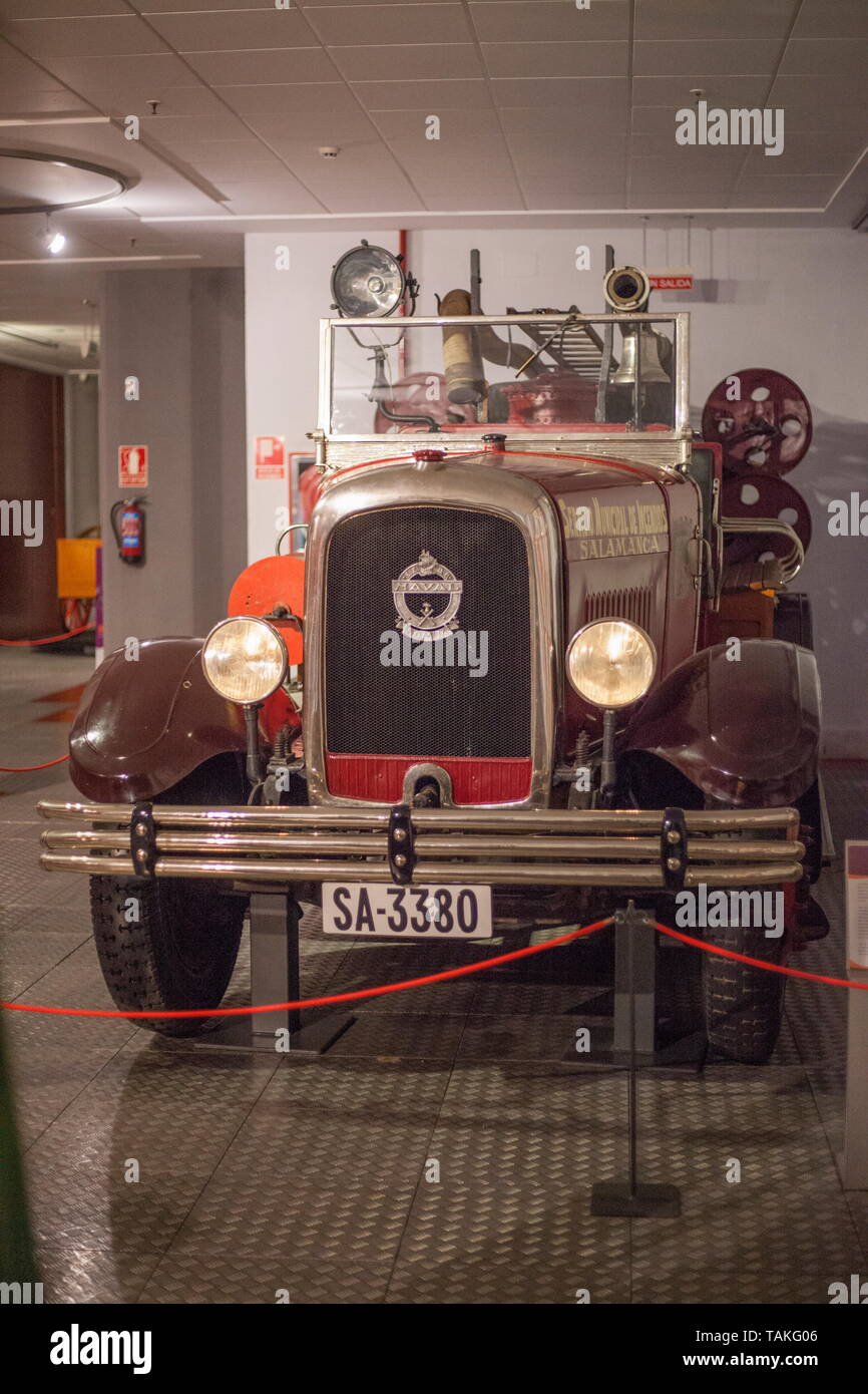Naval-Somua fire engine 1930 Oldtimer Car in the Museum of the histrory ...