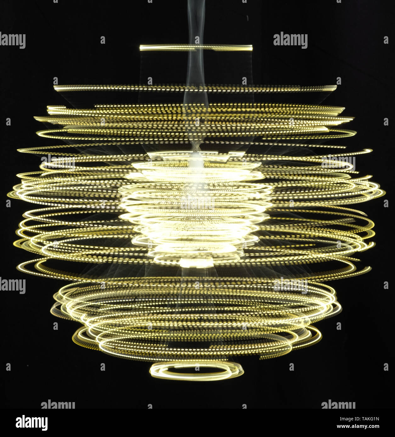 Spinning light trails Stock Photo - Alamy