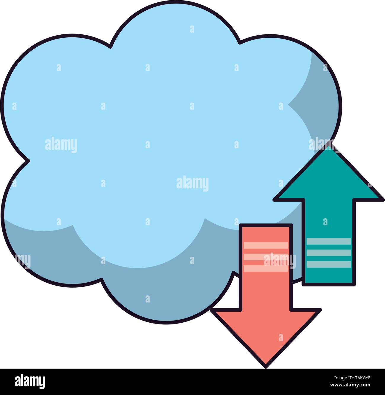 Cloud computing technology symbol vector illustration Stock Vector ...