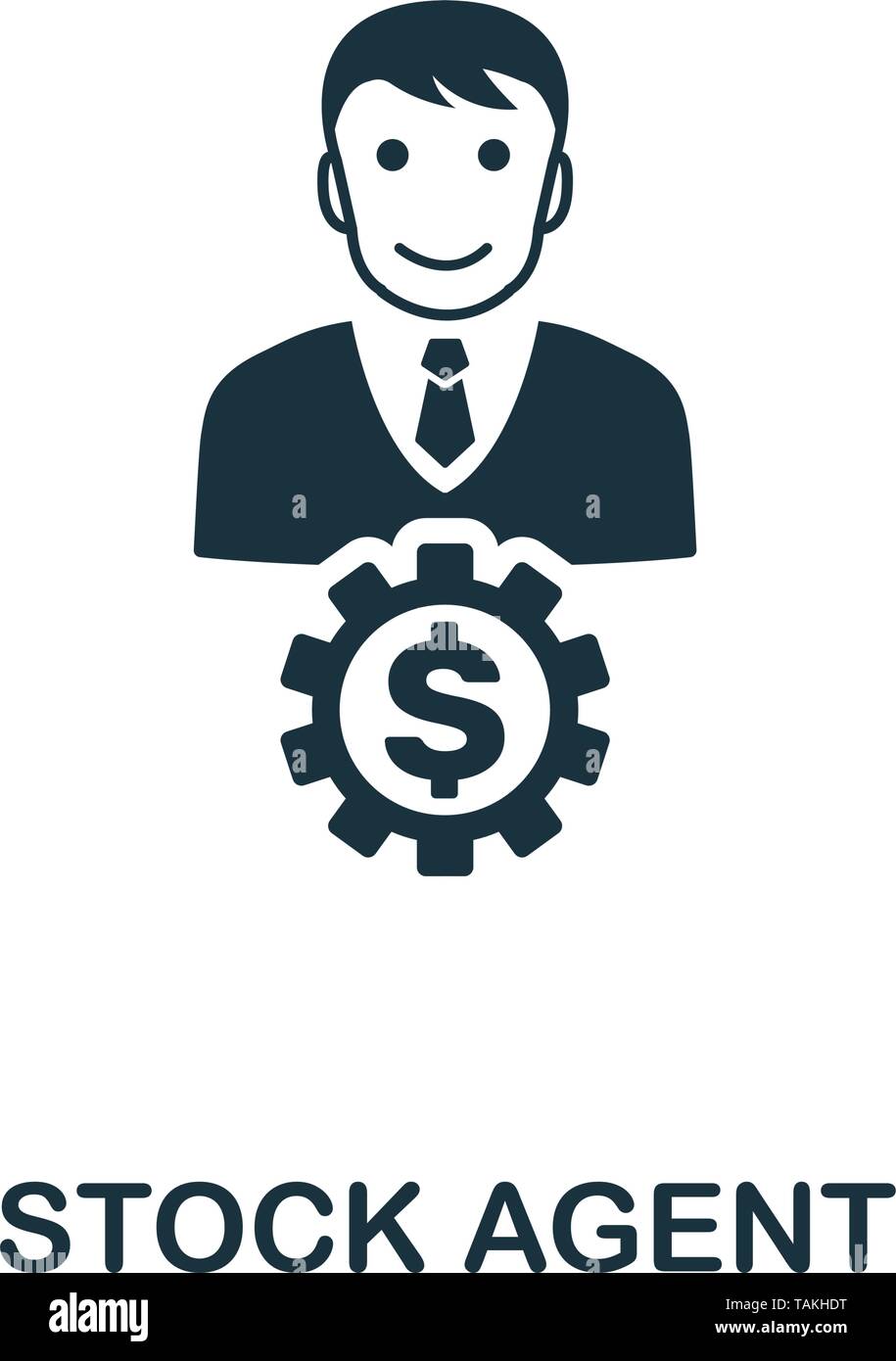 Stock Agent icon. Creative element design from stock market icons ...