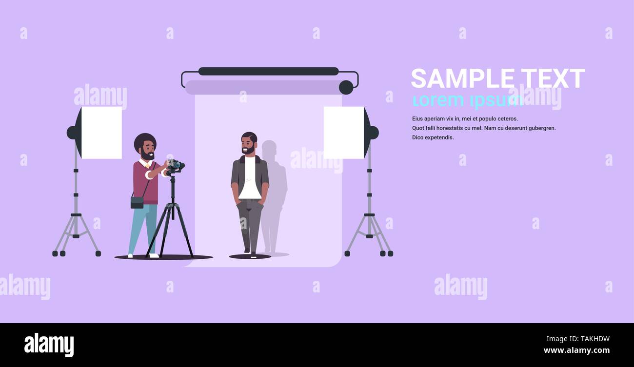 professional photographer using camera shooting business man in formal ...