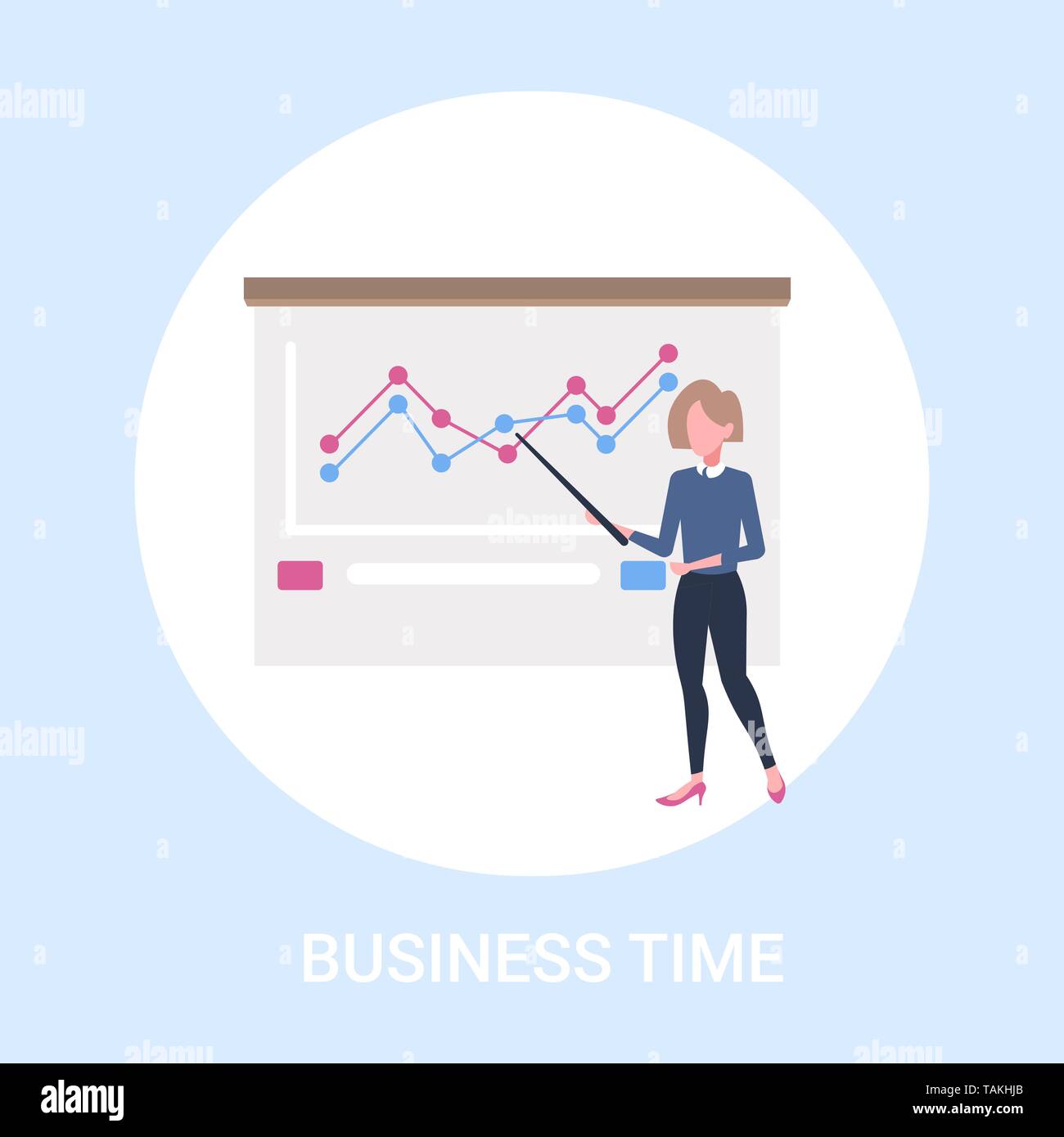 businesswoman presenting financial graphs training conference ...