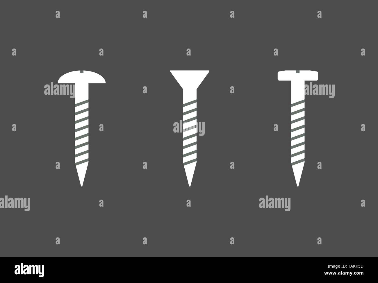 Vector illustration, flat design. Hardware screw icon Stock Vector ...