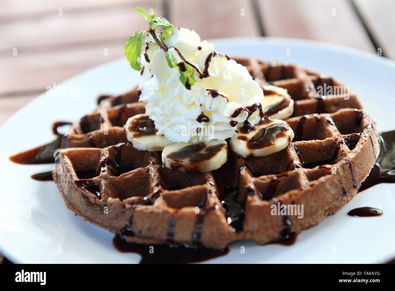 Syrup waffle hi-res stock photography and images - Alamy