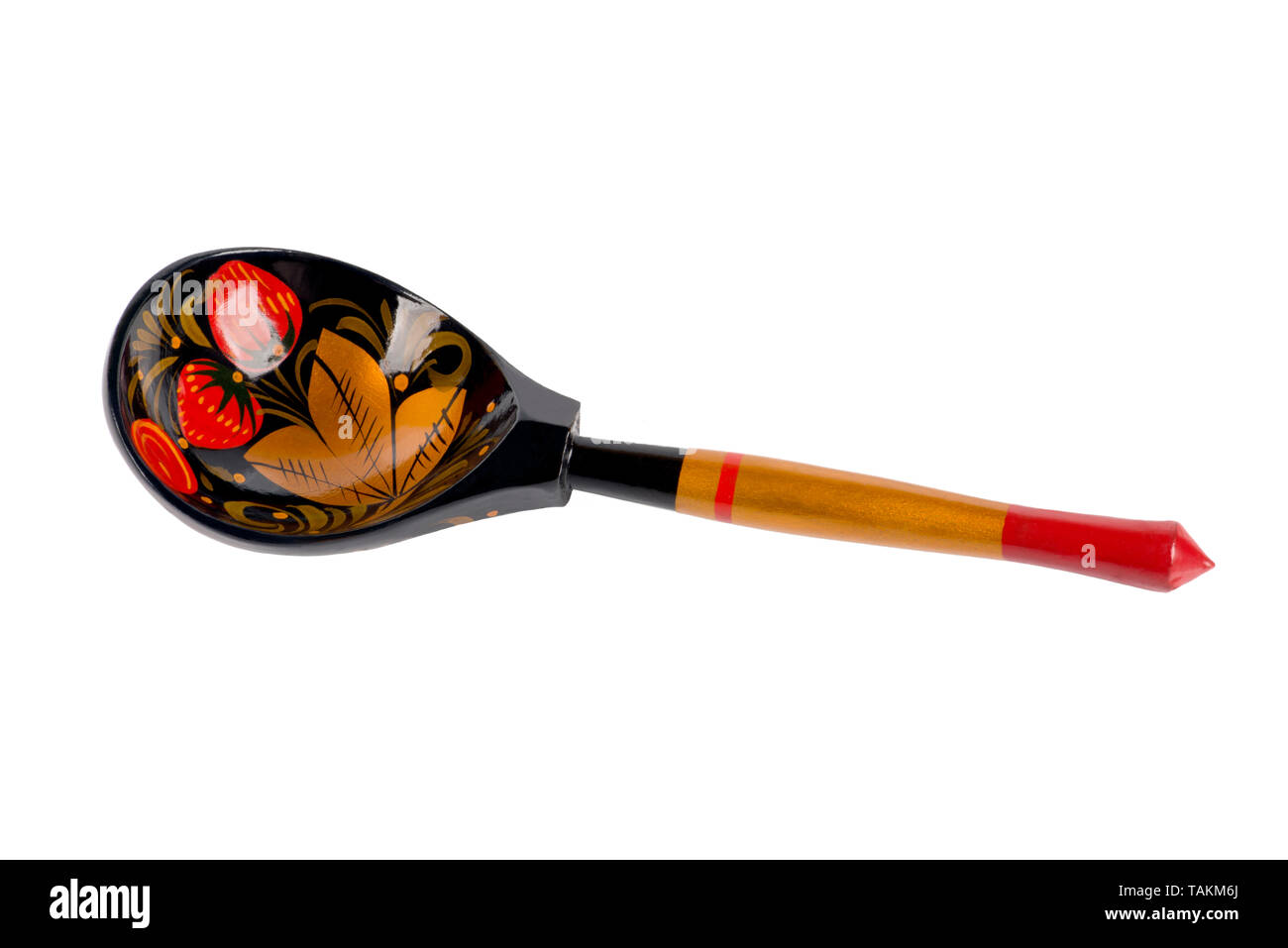 Russian national wooden spoon isolated on white background Stock Photo ...