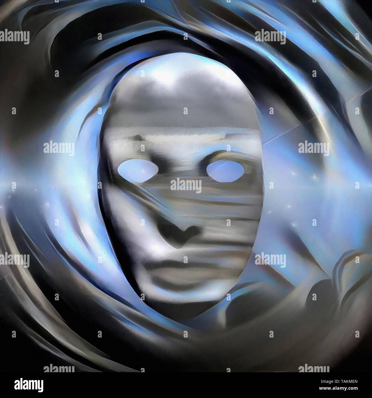 Man face white mask painting hi-res stock photography and images - Alamy