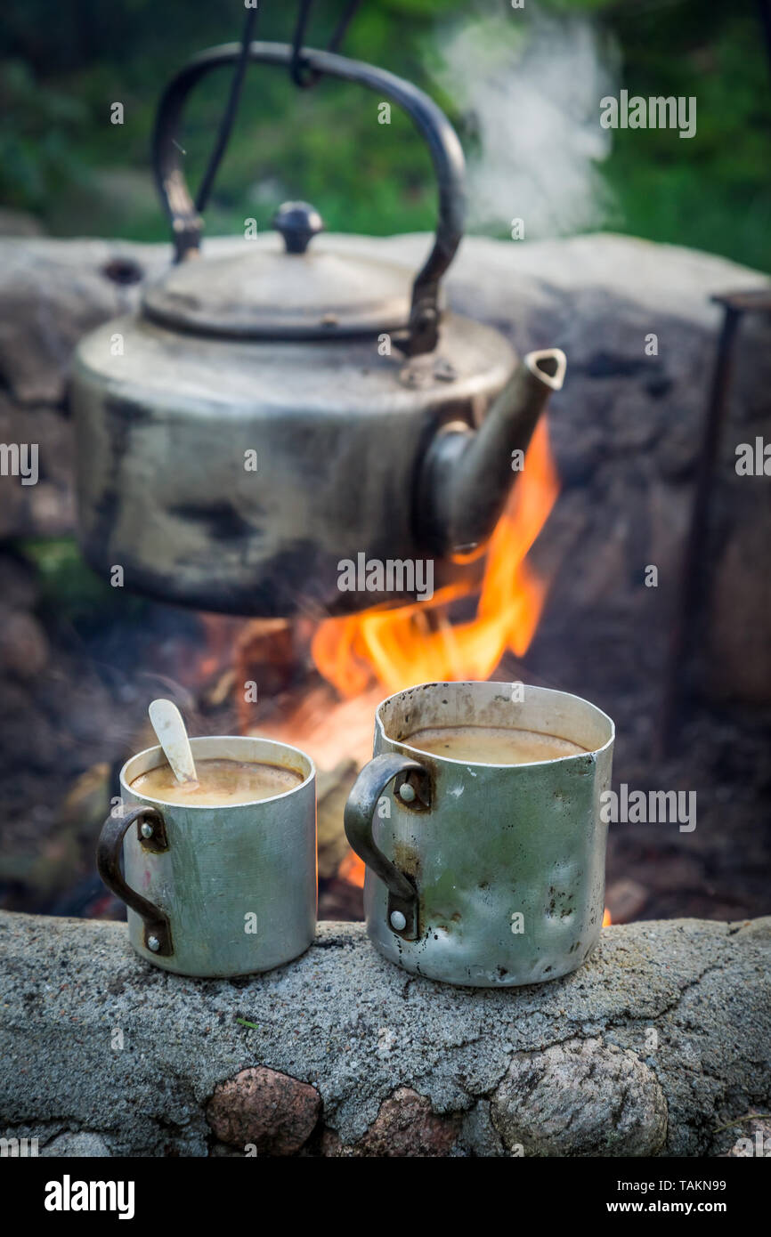 Hot campfire rocks hi-res stock photography and images - Alamy