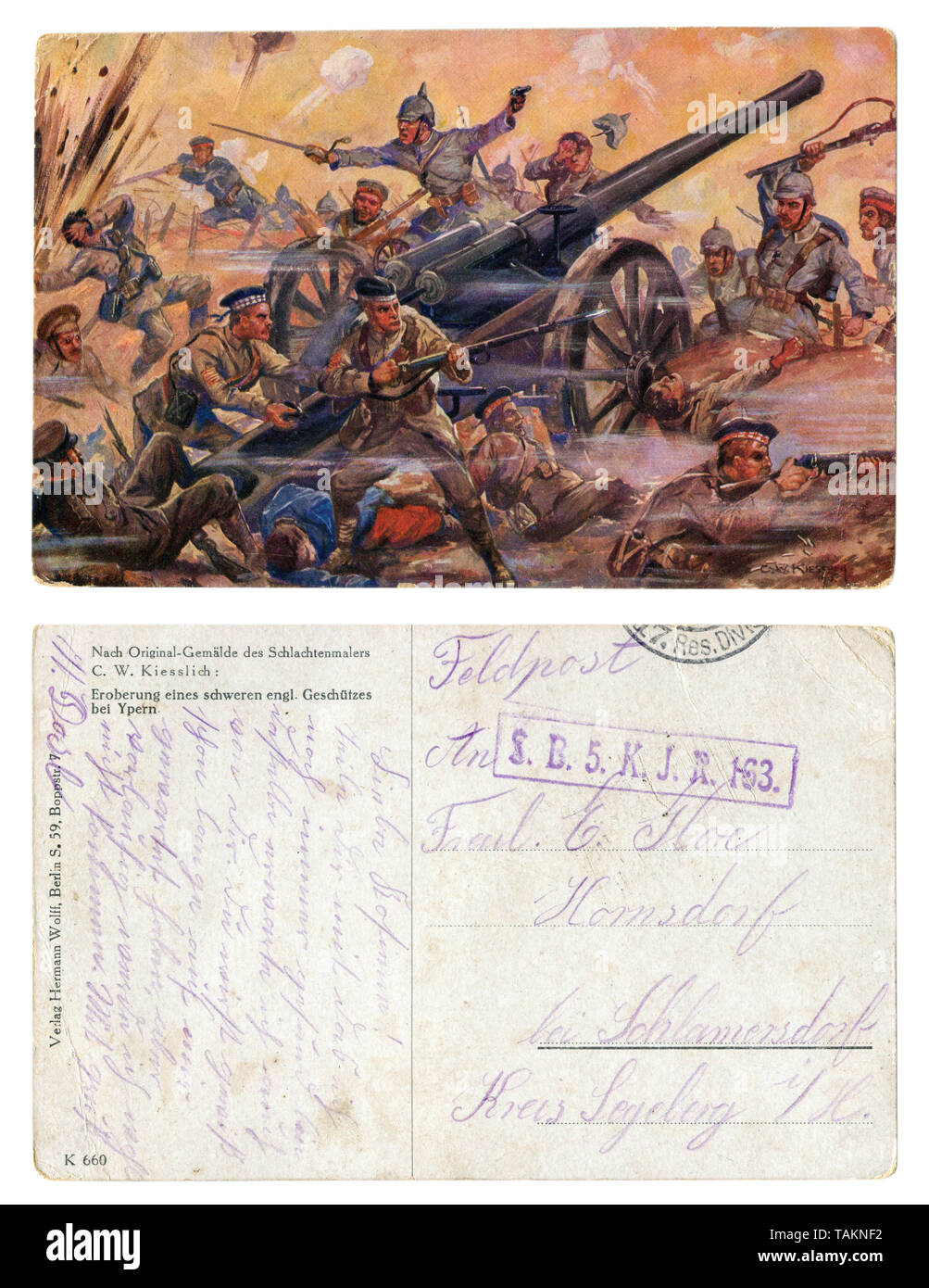 German historical postcard: The Assault an english fortification at ...