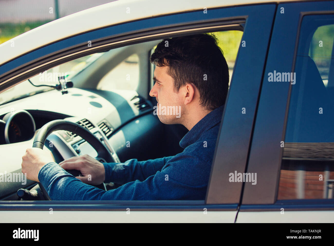 Stuck in traffic driver hi-res stock photography and images - Alamy
