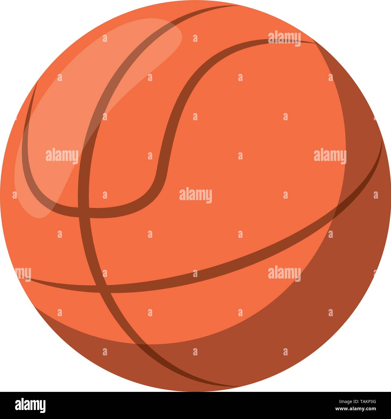 Basketball ball sport cartoon vector illustration Stock Vector Image ...