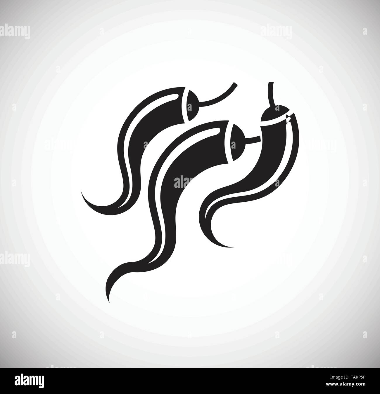 Red Hot pepper icon on background for graphic and web design. Simple ...