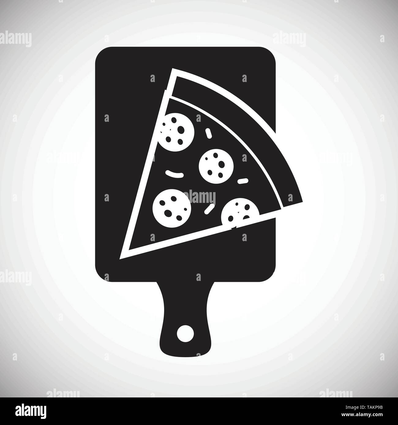 Pizza related icon on background for graphic and web design. Simple ...