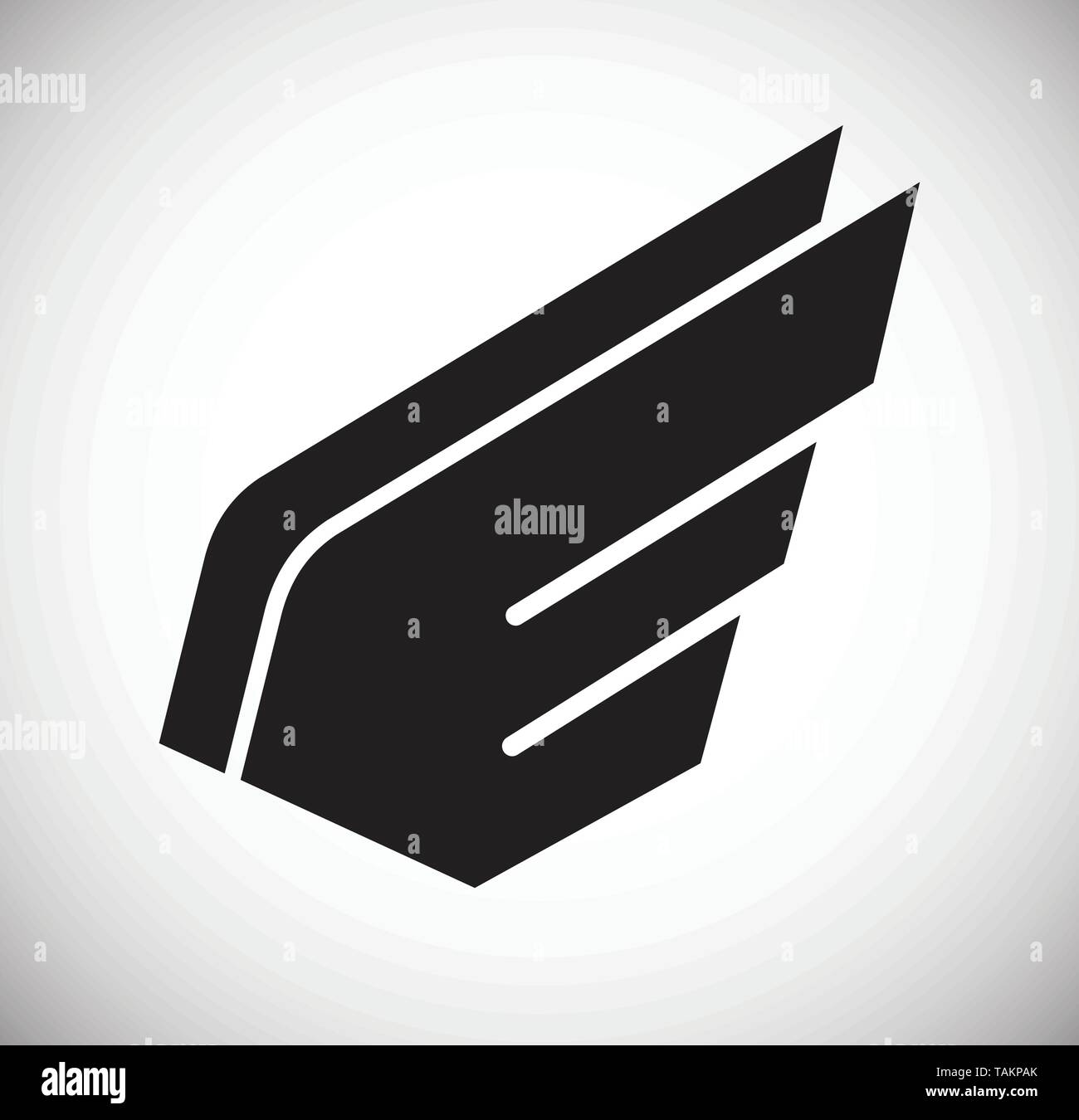 Wing icon on white background for graphic and web design. Simple vector ...