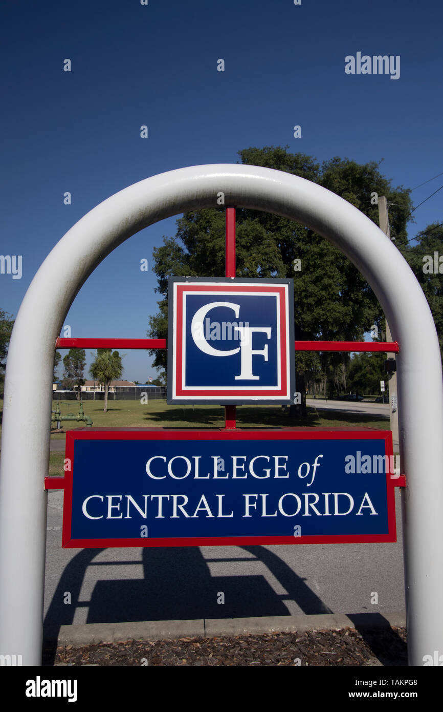 College of Central Florida sign, Ocala, Florida Stock Photo - Alamy