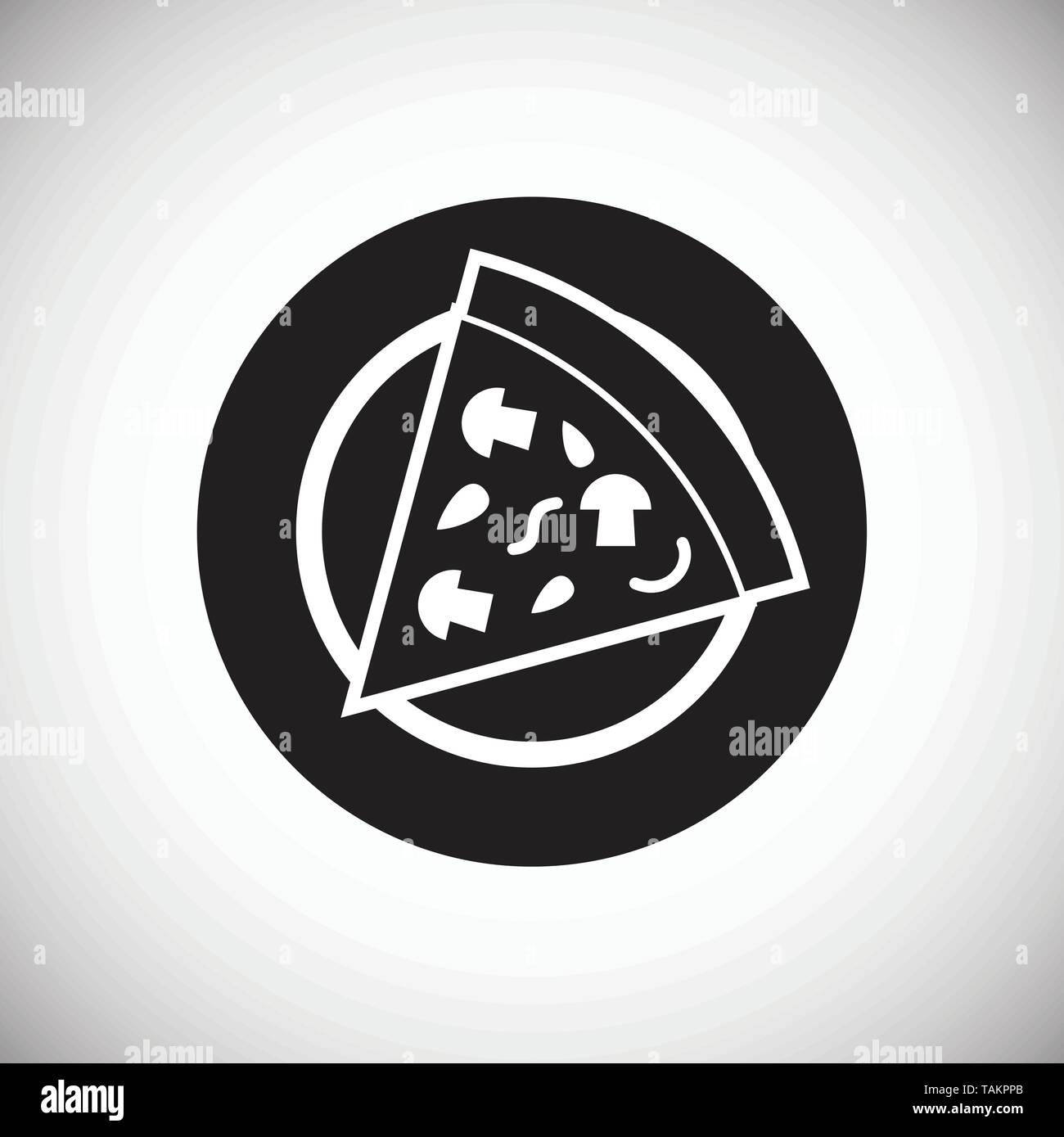 Pizza related icon on background for graphic and web design. Simple ...