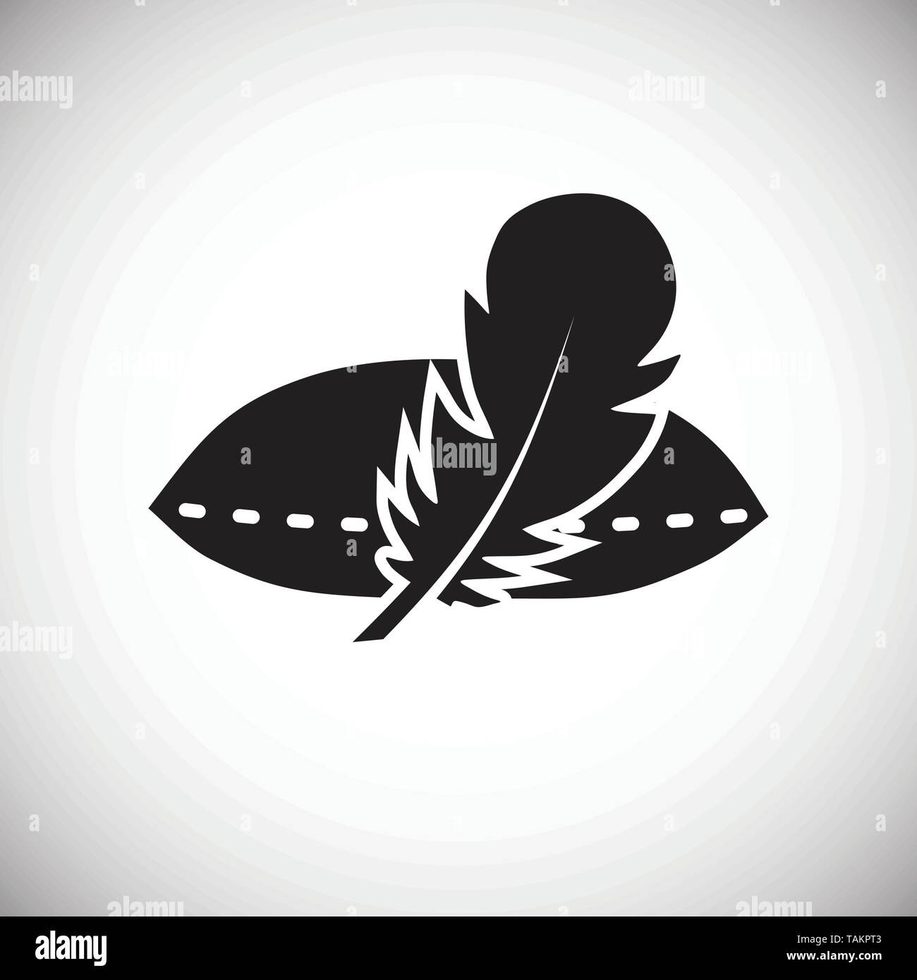 Feather icon on background for graphic and web design. Simple vector ...