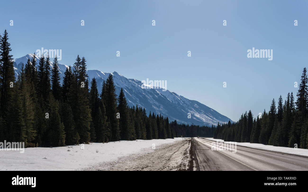 Road Trip in the Rocky Mountains on banff to windermere highway Stock ...