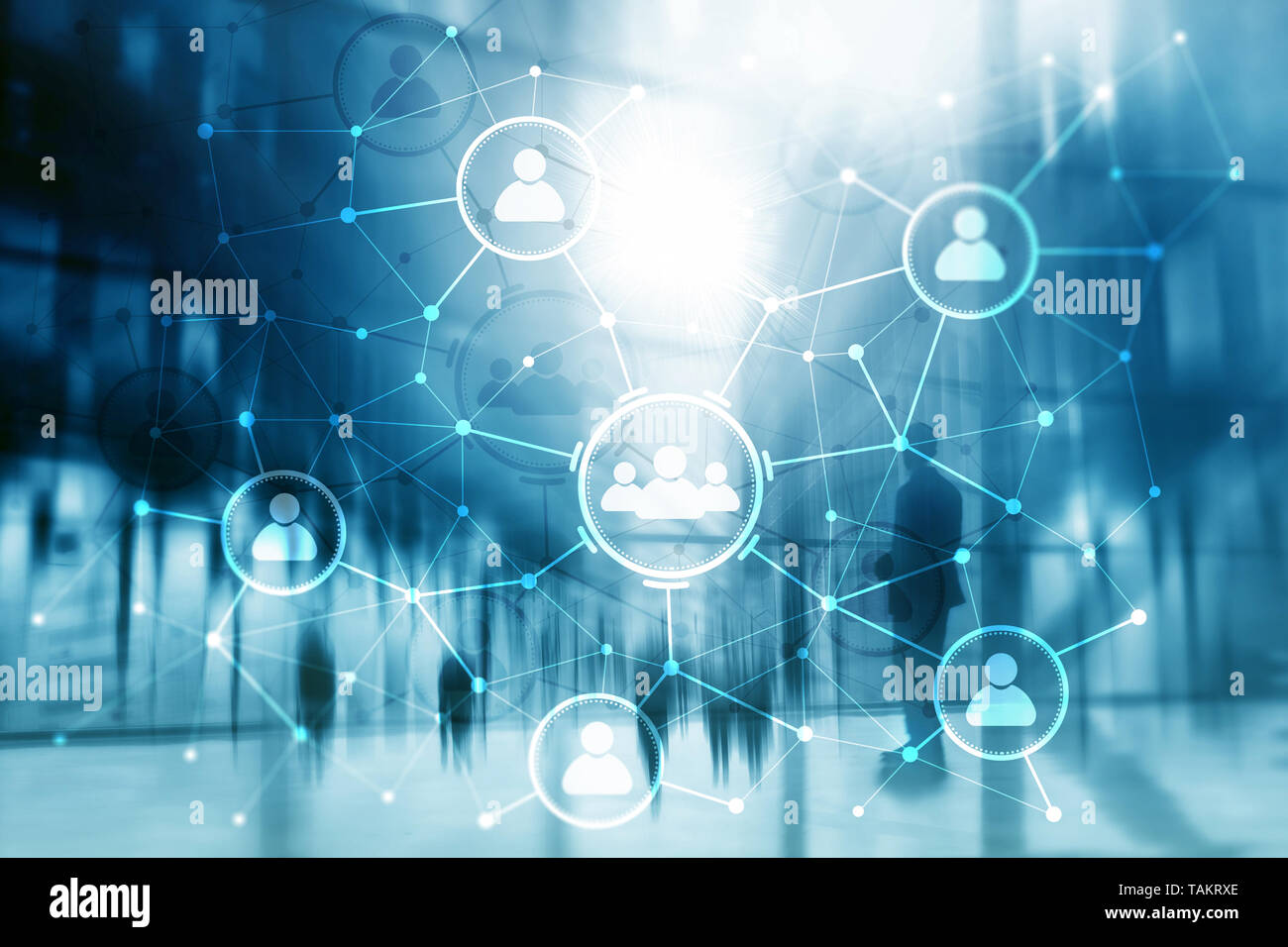 People relation and organization structure. Social media. Business and ...