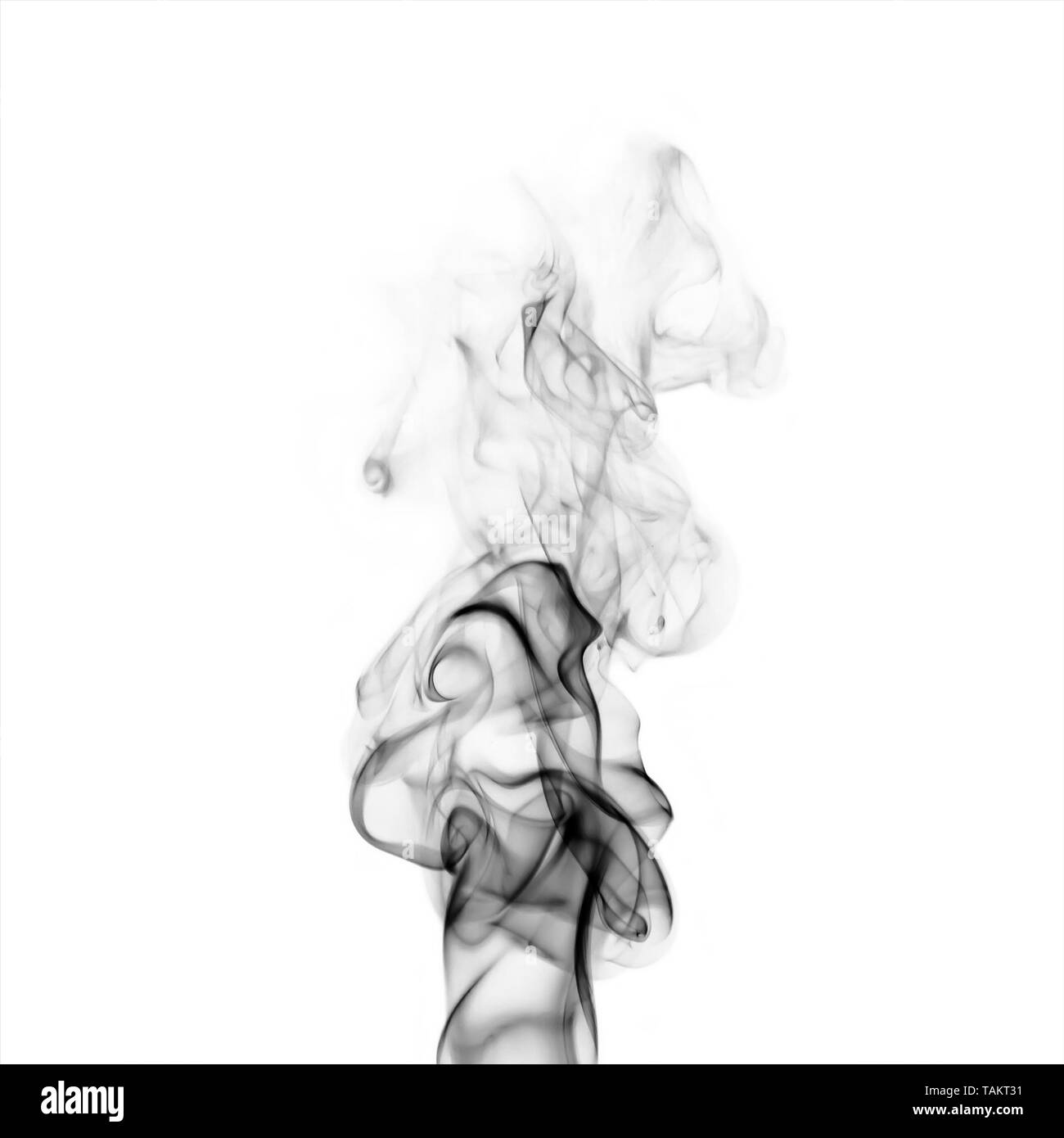 abstract grey smoke stream isolated on white background Stock Photo - Alamy