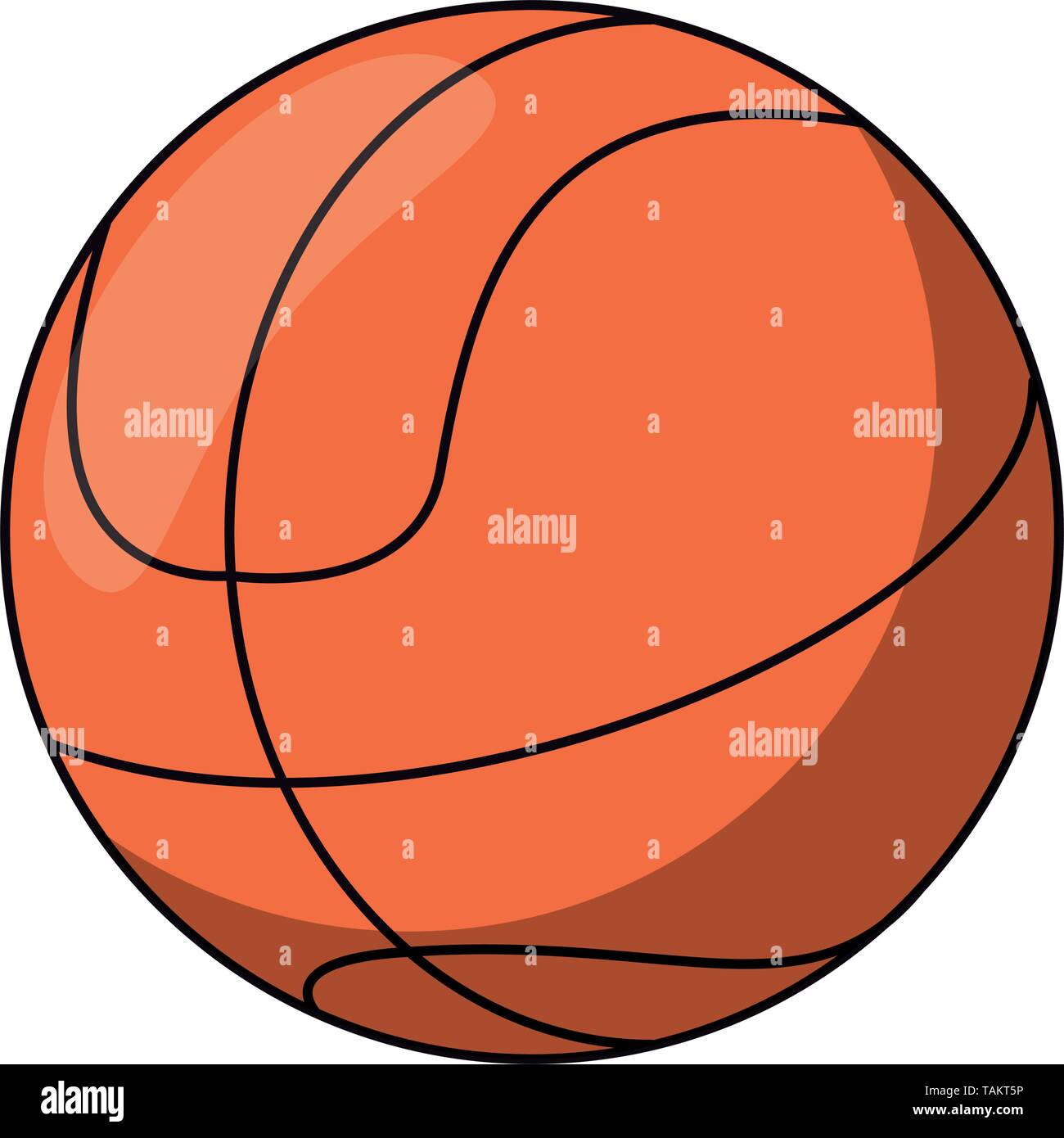 Basketball ball sport cartoon vector illustration Stock Vector Image ...