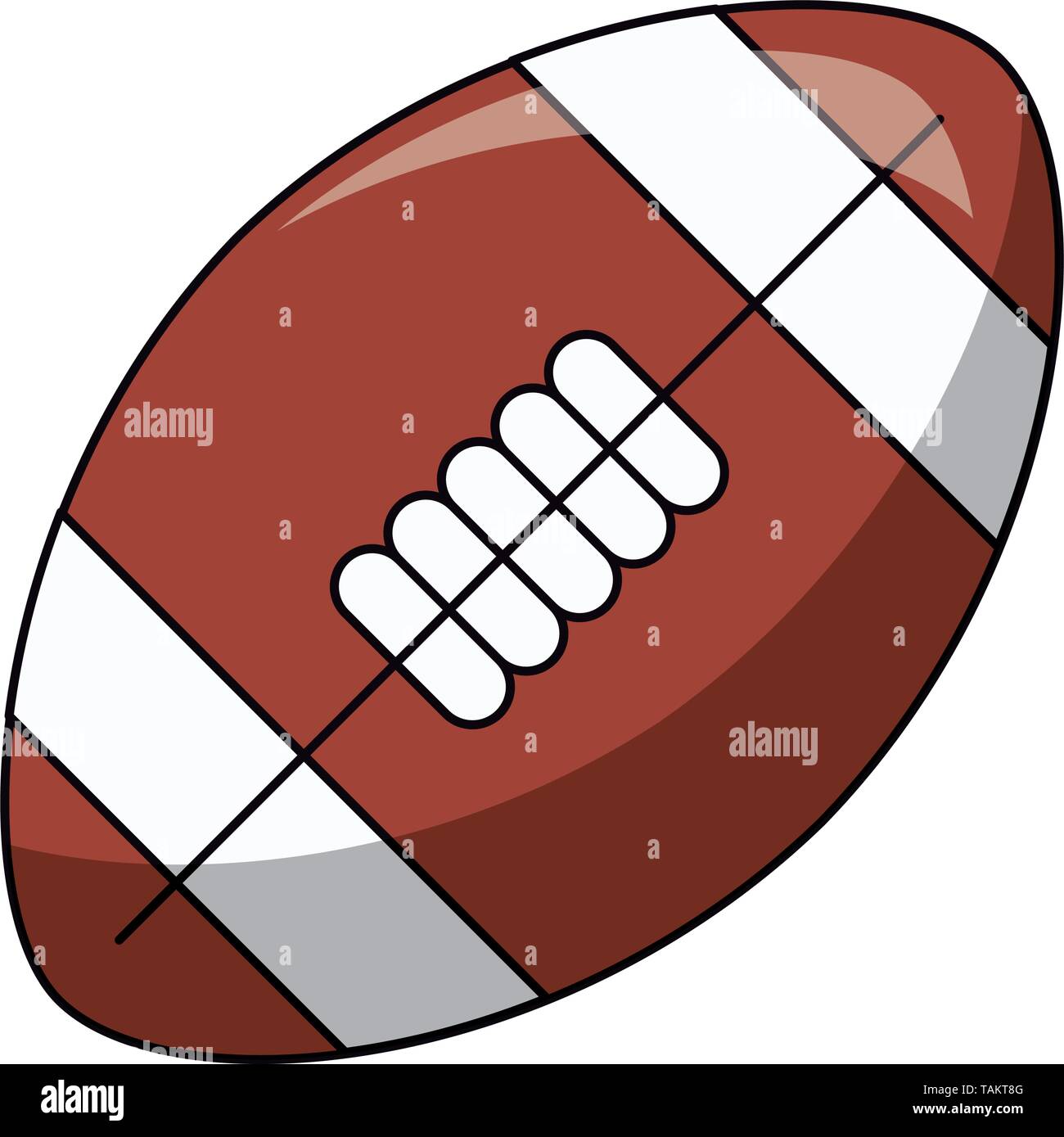 American football ball cartoon isolated vector illustration Stock ...
