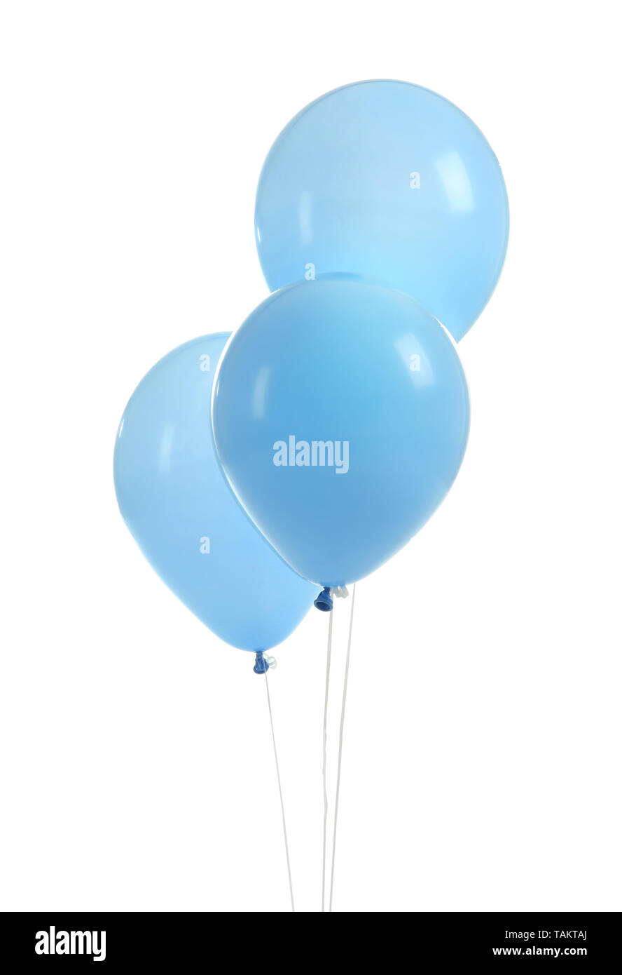 Color balloons on white background Stock Photo - Alamy