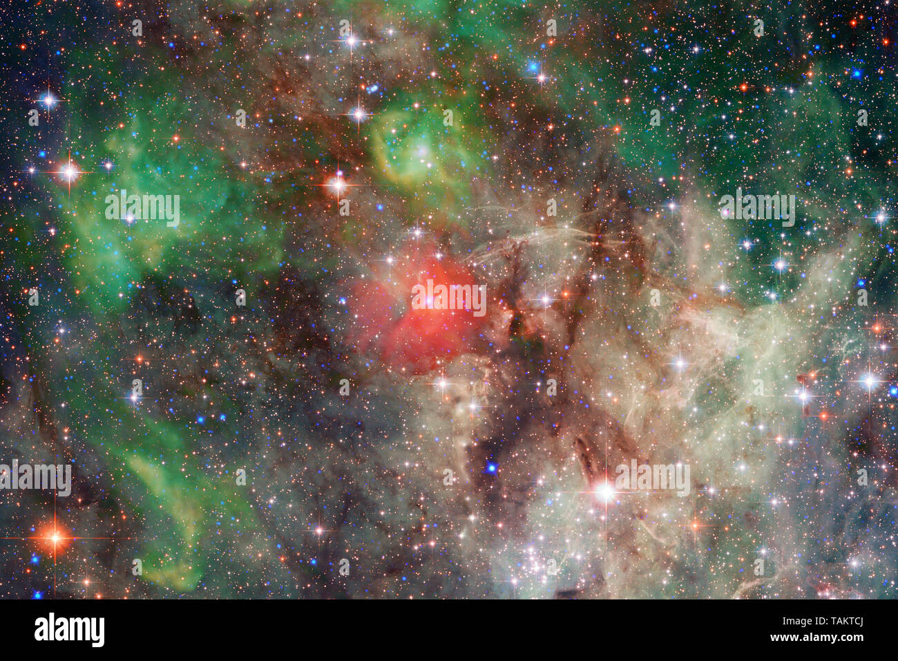 Nebulae and many stars in outer space. Elements of this image furnished ...