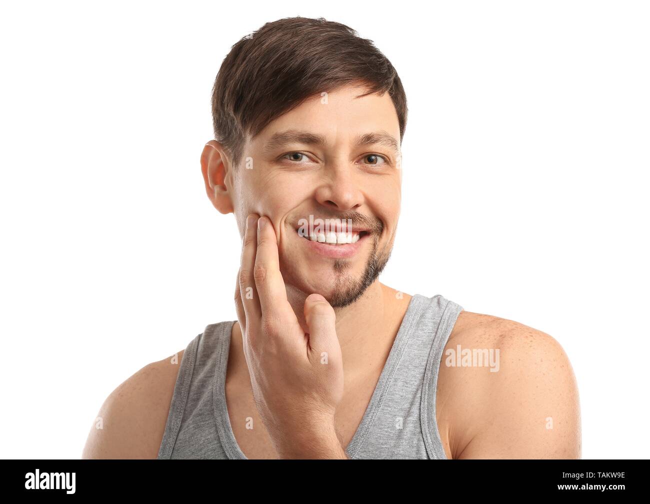 Half shaved beard hi-res stock photography and images - Alamy