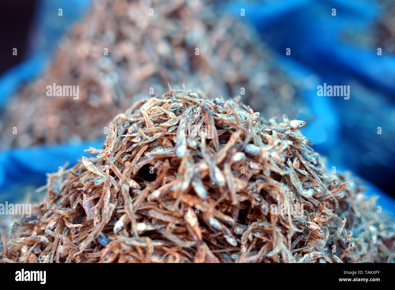 Dried anchovies fish street hi-res stock photography and images - Alamy
