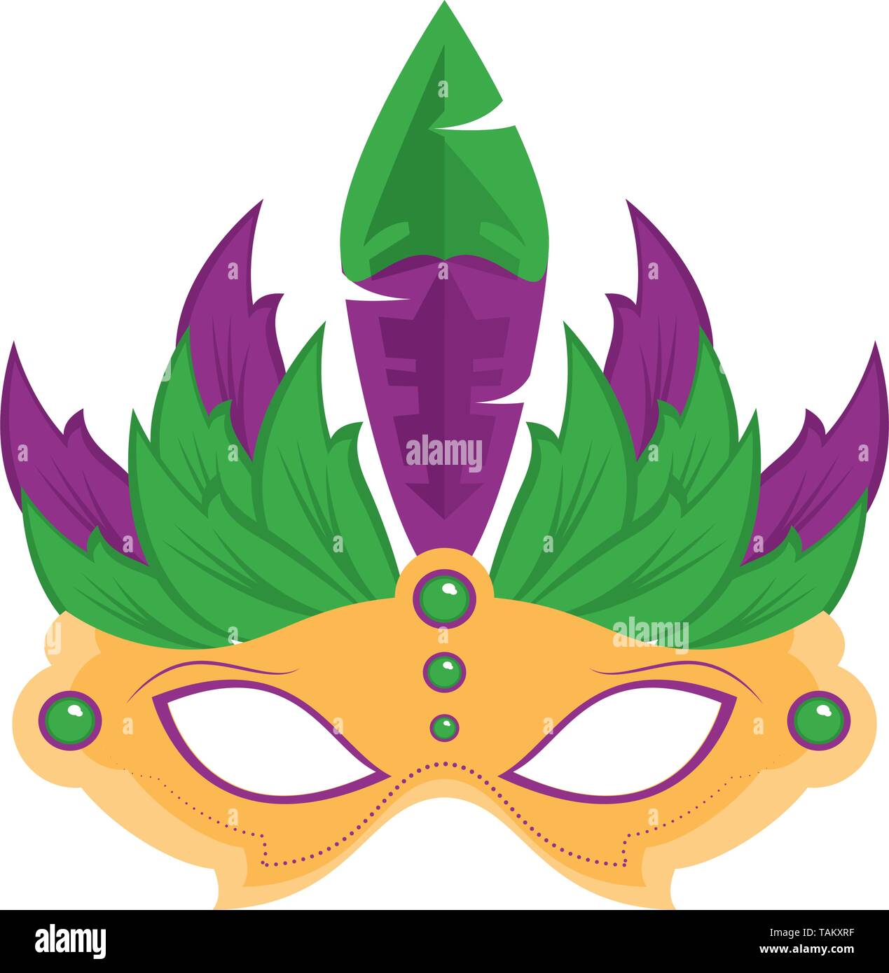 Party mask with feathers cartoons vector illustration Stock Vector ...