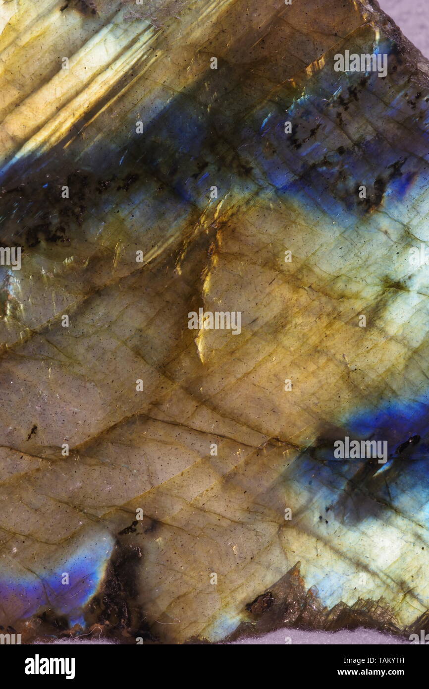 Colourful Natural Background of a Labradorite Crystal Displaying ...