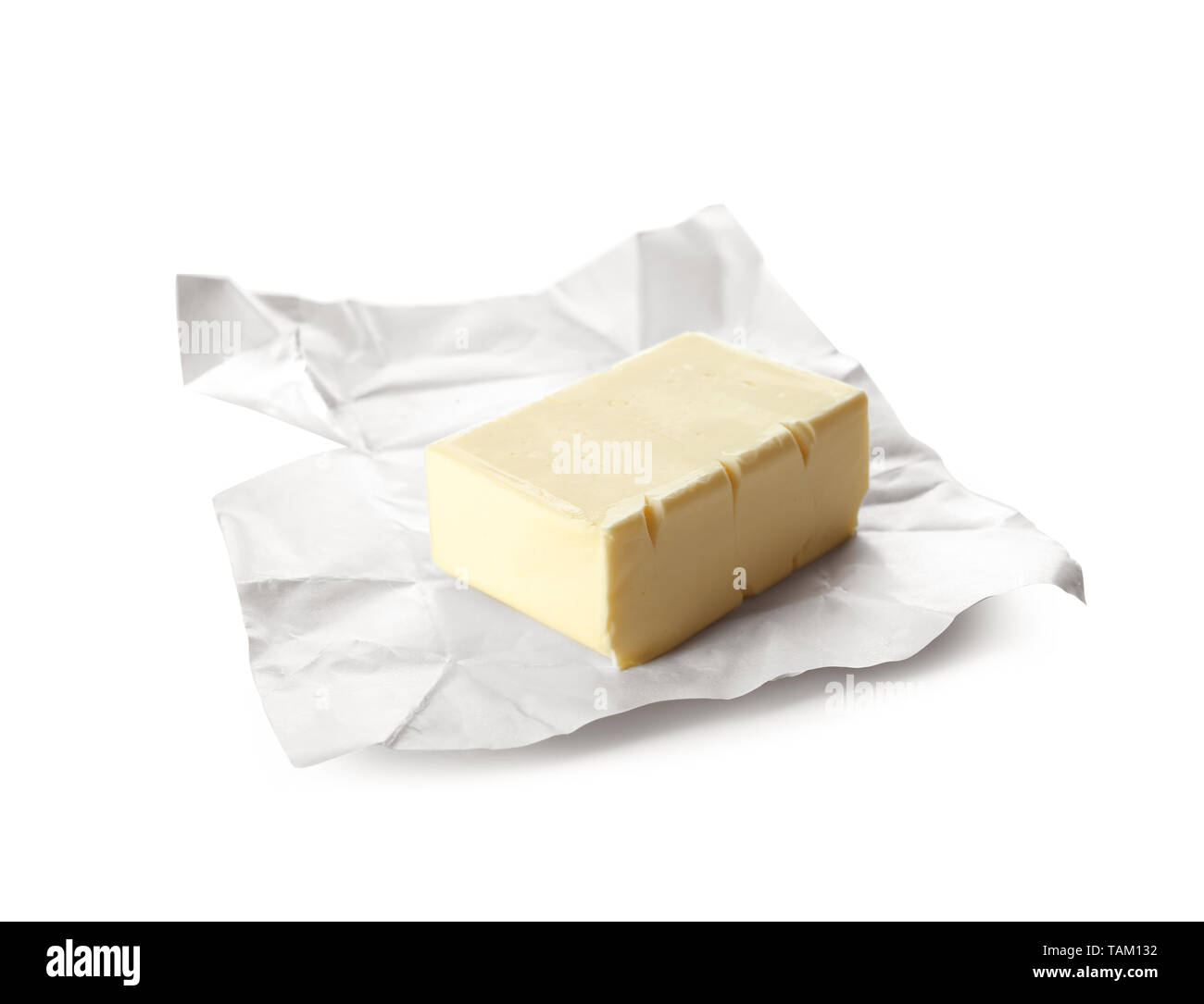Healthy butter on white background Stock Photo - Alamy