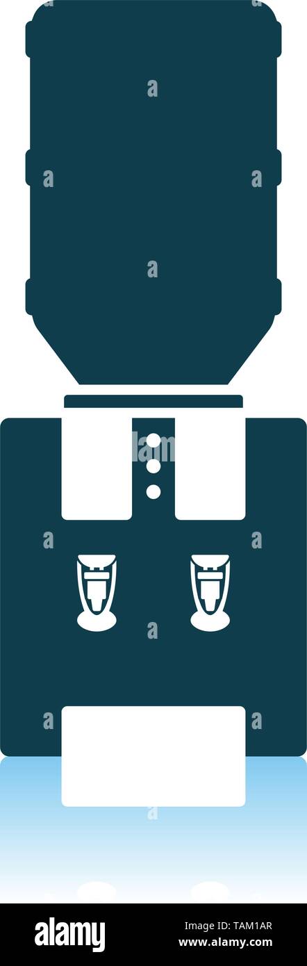 Water Cooling Machine. Shadow Reflection Design. Vector Illustration ...