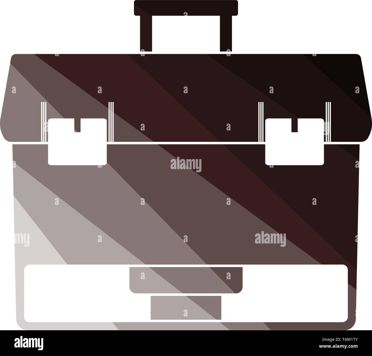 Icon Of Fishing Opened Box. Flat Color Ladder Design. Vector ...
