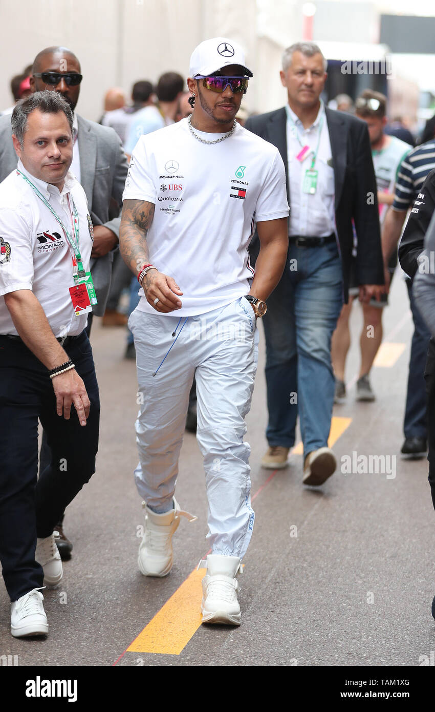 Mercedes Lewis Hamilton during the 2019 Monaco Grand Prix at the ...